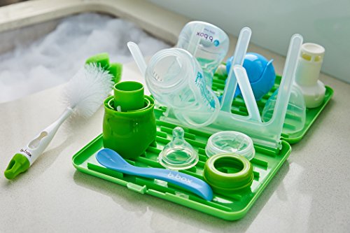 b.box Travel Drying Rack | Compact - Fits into a Diaper Bag | Color: Blueberry | Fits up to 6 Bottles | BPA-Free | Phthalates & PVC Free | Dishwasher Safe (Top Rack)