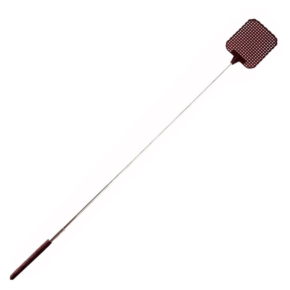 1PCS Extendable Fly Swatter,Plastic Fly Swatter Extendable Flyswatter for Indoor Outdoor(Pink)