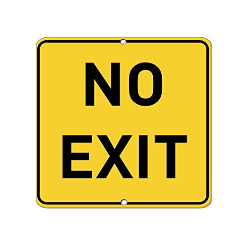 TNND No Exit Traffic Plaques and Signs Outdoor Aluminum Metal Sign 12X12 Inches