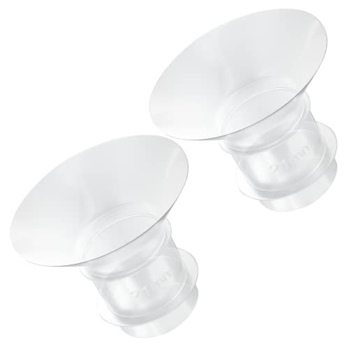 2PCS Flange Insert 21mm Compatible with Medela/Spectra/Willow/TSRETE/Momcozy S9/S12/S9Pro/S12Pro Breastpump 24mm Shields, Reduce 24mm Nipple Tunnel Down to Correct Size, Pump Parts Replace (21mm)