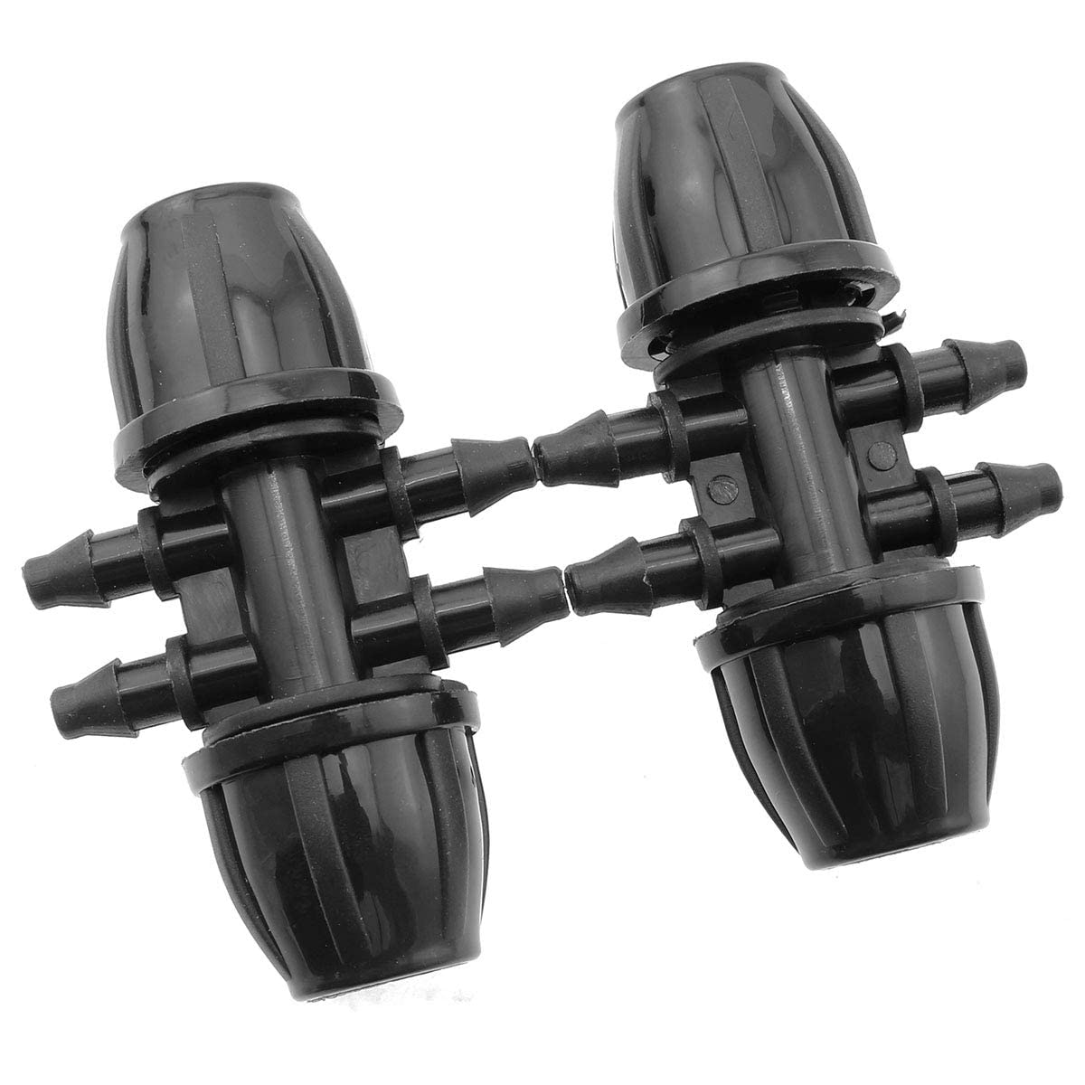 ZRM&E 10pcs Barbed Tee 1/2inch to 1/4inch Irrigation Tube (fits 13mm ID/ 4mm ID) Garden Irrigation Water Adapter 6-Ways