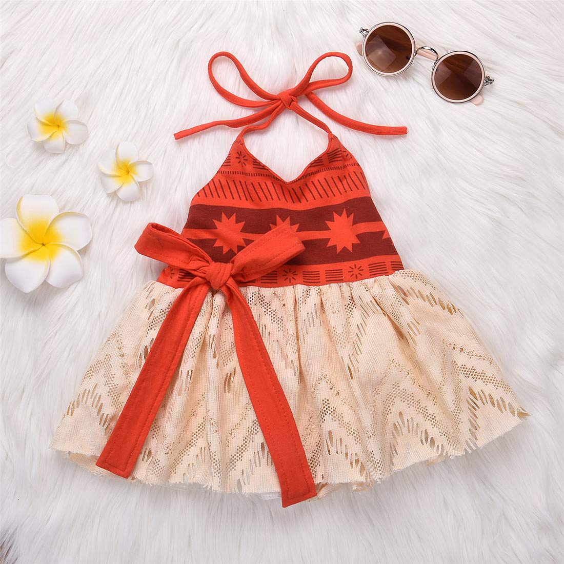 Aalizzwell 2T Toddler Girl Dress Orange