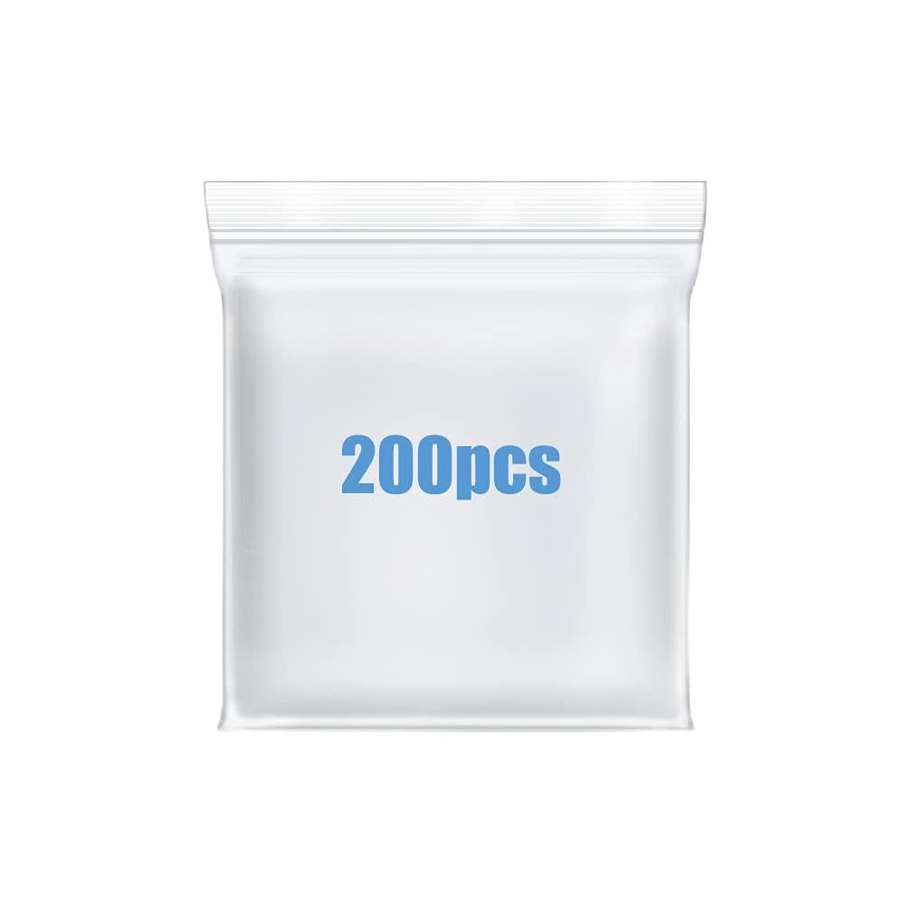 200 Pcs 1.5" x 1.5" Small Thick Heavy Duty Clear Reclosable Zip Poly Lock Bags Durable Seal Resealable Zipper Bags Jewelry Earrings Pill Zip Bag