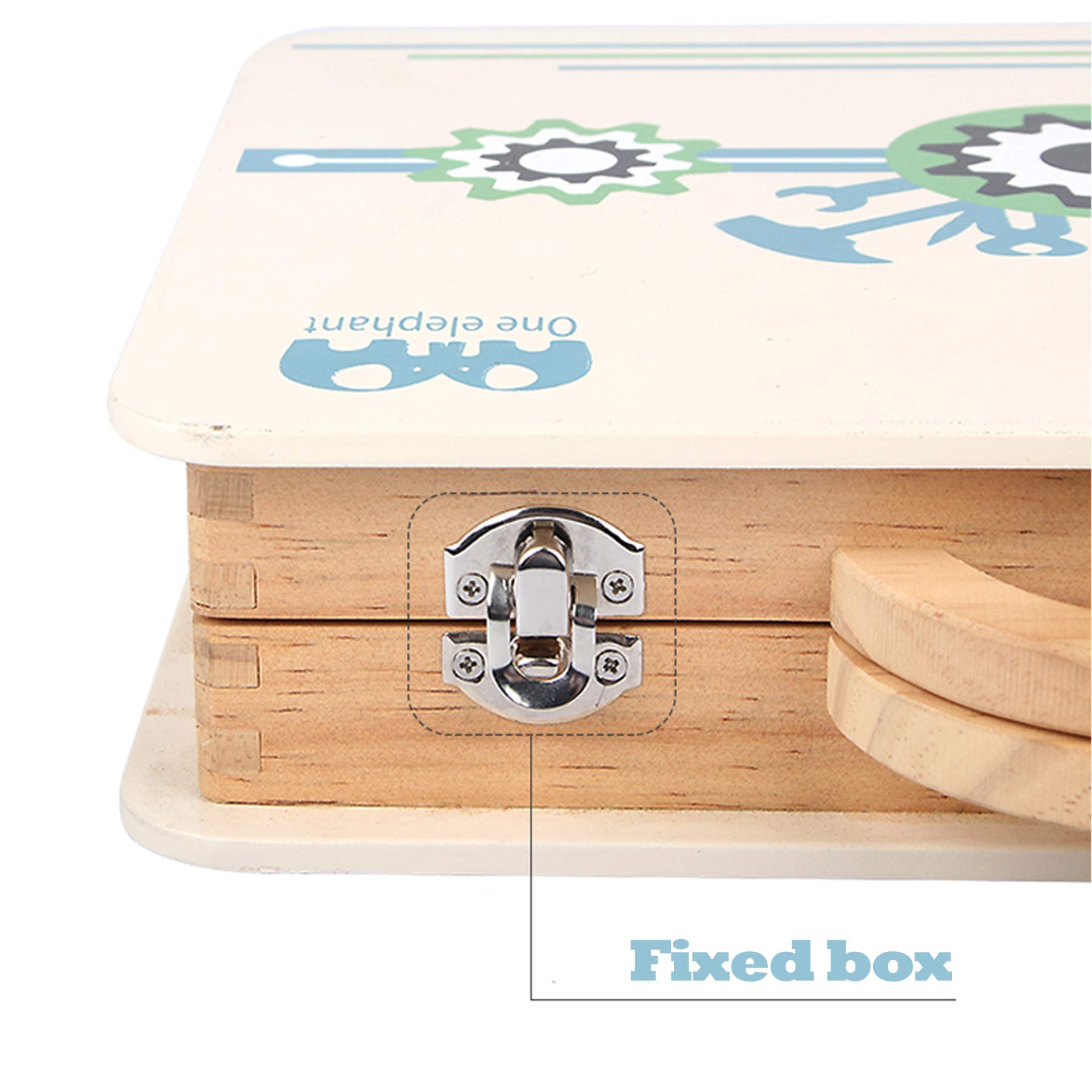 43 Pcs Wooden Tool Box Building Tools Sets Pretend Play Toys for Toddlers Construction Toy Role Play Set for 3 4 5 Year Olds Boys Girls