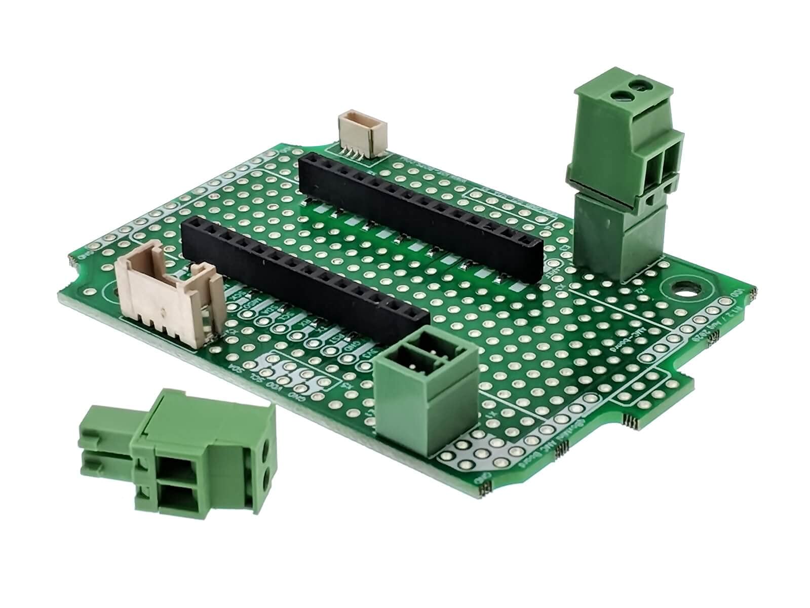 qBoxMini AMC DIY IOT Enclosure Kit (Two SMAs), IOT Enclosure for Arduino MKR ESP32 Cellular LoRa WiFi Board, Waterproof IP65 Enclosure with Glands, prototyping PCB connectors Set and Two SMAs
