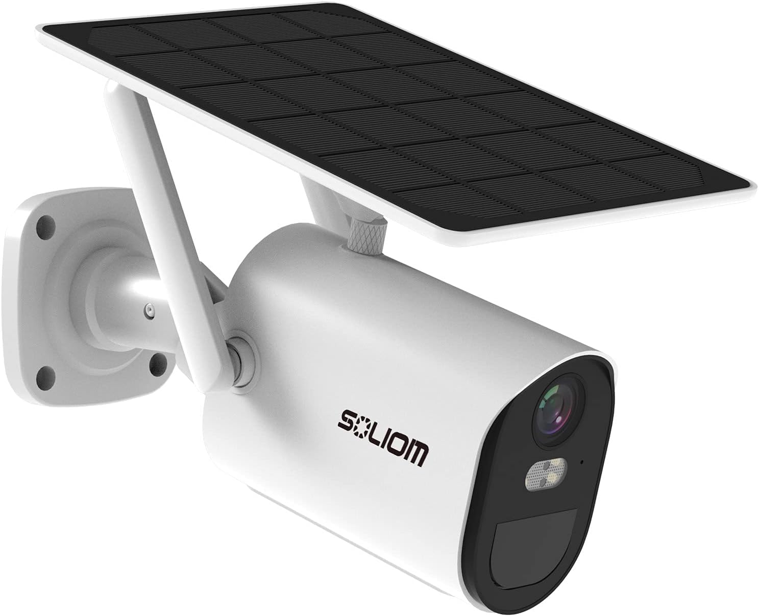 SOLIOM Solar-Security-Camera-Outdoor Wireless Battery Powered,1080p Home WiFi Security Camera,Spotlight Color Night Vision,Two-Way Talk,Siren Alarm, Motion Detection with schedulable Working time B10