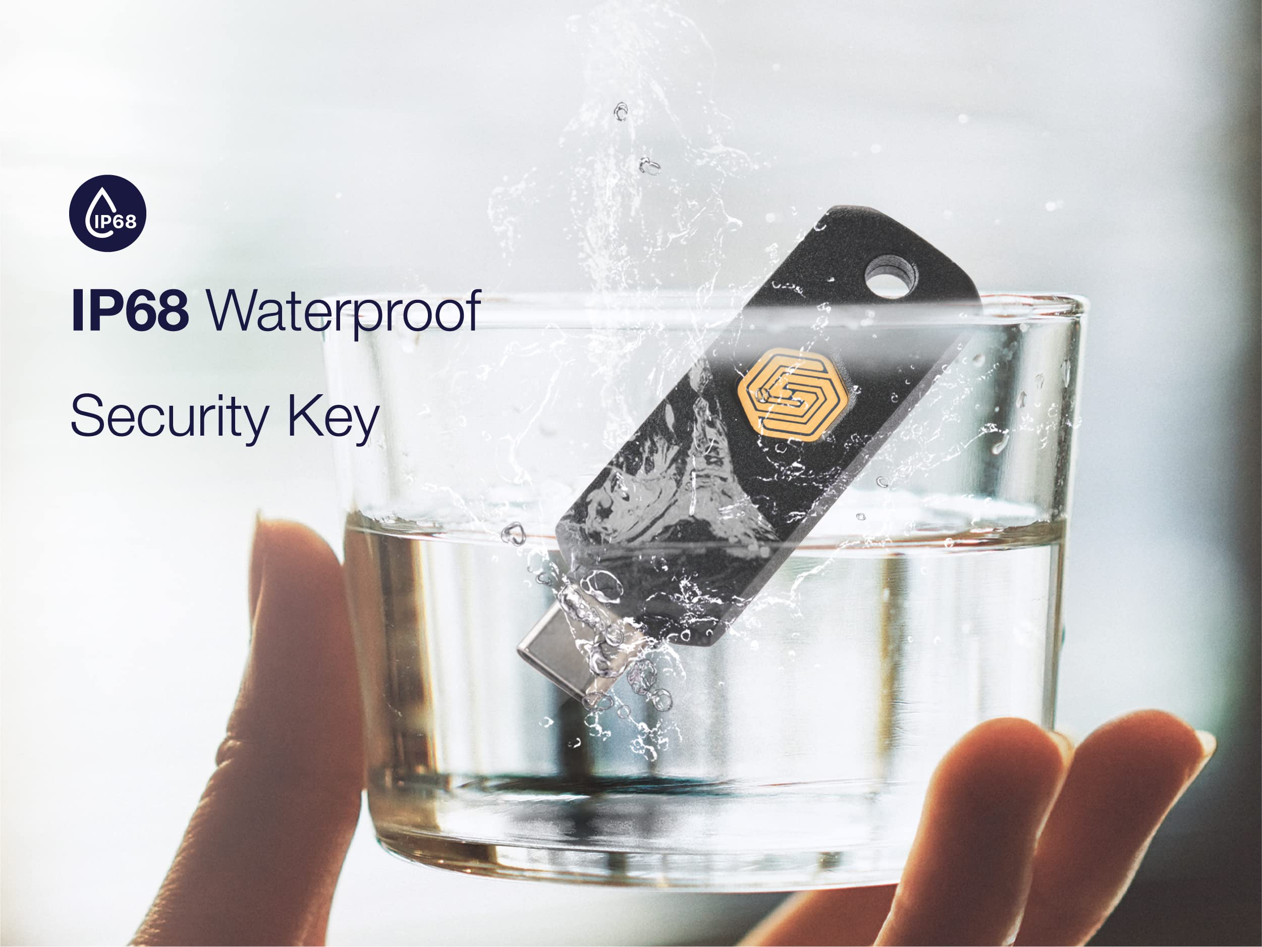 GoTrust Idem Key – C, IP68 Waterproof, Multi-Protocol Two-Factor Authentication Security Key, USB-C/NFC, FIDO2 L2 Certified - Safeguard Your Online Accounts