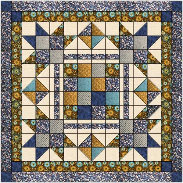 Quilt Kit Town Square Elegance/Lap Quilt/Pre Cut & Ready to Sew!!