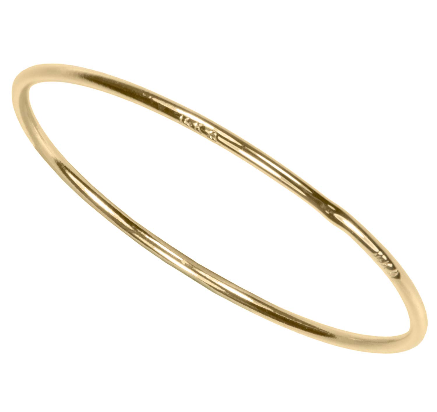 14K Gold Ultra Thin Round Stacking Ring Size 5 1/2