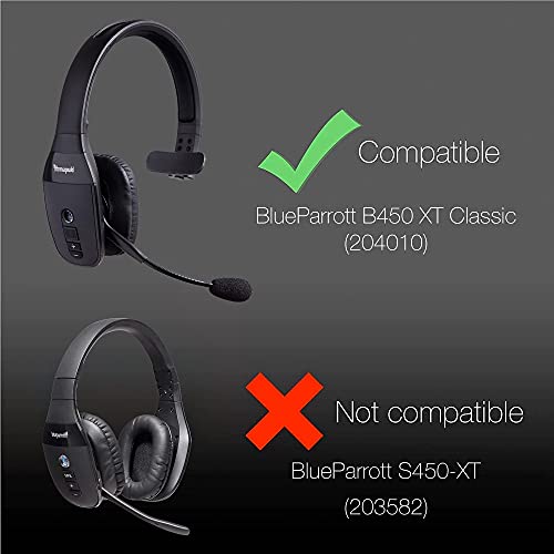 BlueParrot B450-XT Cushion Kit - Includes Foam and Leatherette Replacement Ear Cushions, Four Foam Windscreens (for B450-XT only - 1st Gen Prior to May 2020) VXI-204019-B