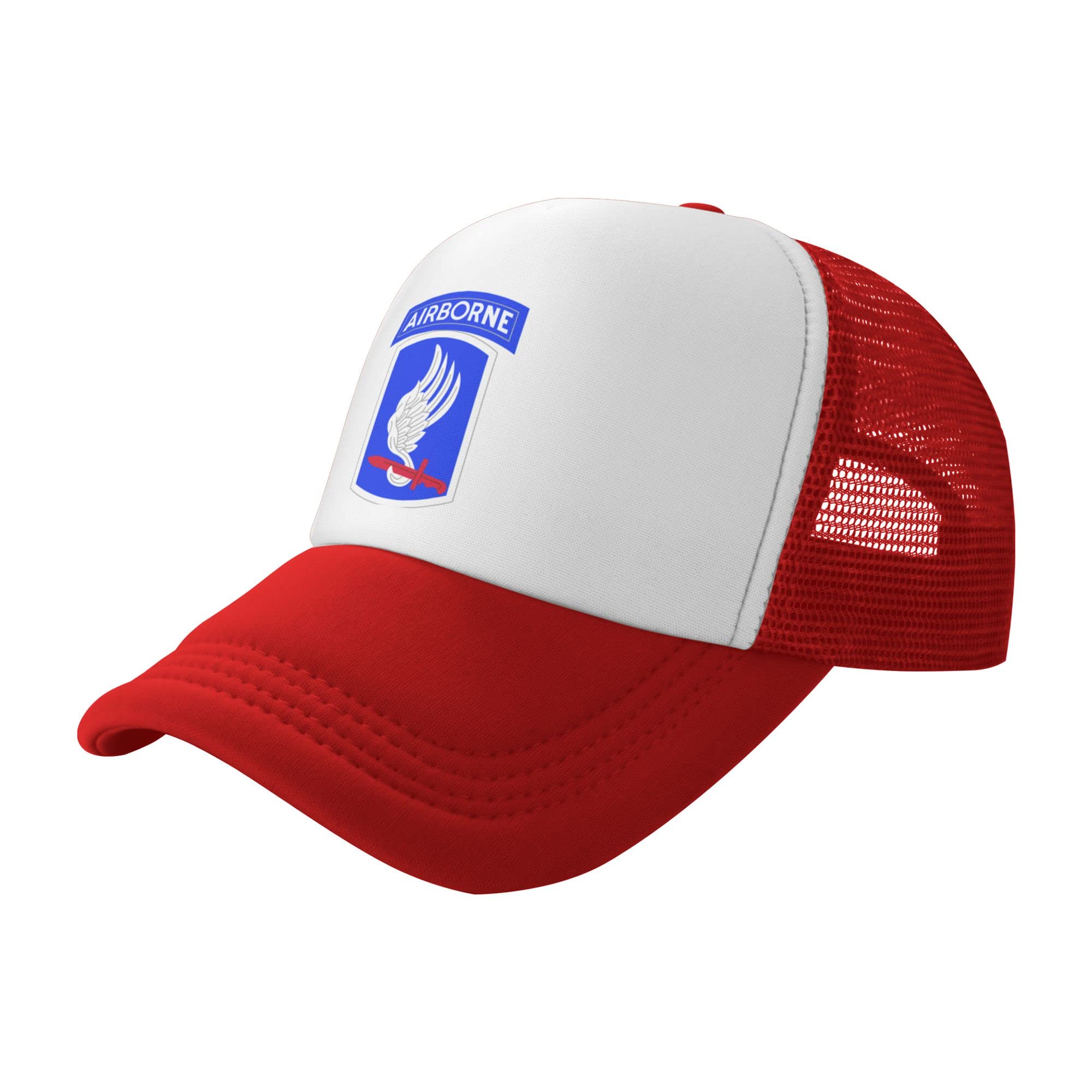 173rd Airborne Brigade Combat Team Baseball Hat Funny Sports Hats Trucker Cap Retro Adjustable Magic Buckle Dad Caps Red