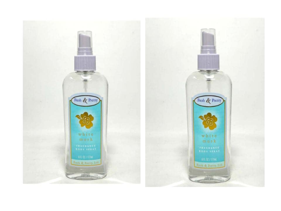 2 COUNT FRESH & PRETTY WHITE MUSK 6OZ / 177mL FRAGRANCE BODY SPRAY
