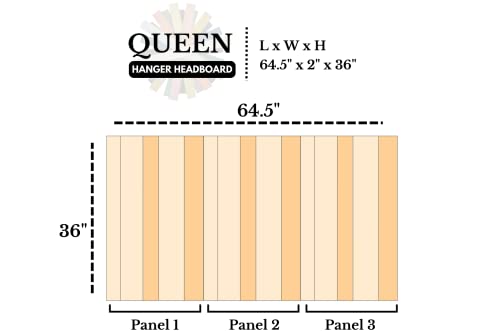 Barn Walls Dark Brown Headboard, Rustic Design, Solid Wood Headboard, Floating Panels, Wall Mount, Adjustable Height, Easy Assembly, Queen Size