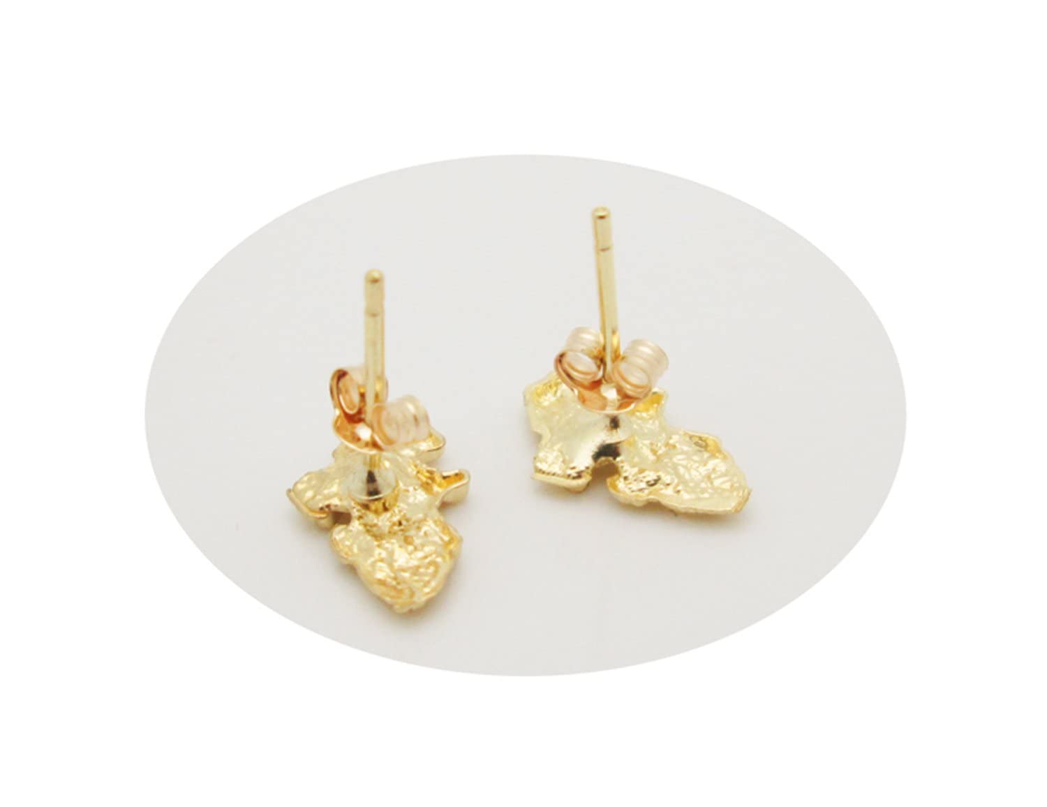10k Yellow Gold Small Nugget Earrings