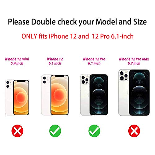 J.west Case Compatible with iPhone 12/12 Pro 6.1-inch, Luxury Sparkle Translucent Clear Leopard Cheetah Print Pearly Design Soft Silicone Slim TPU Protective Phone Case Cover for Girls Women (Bling)