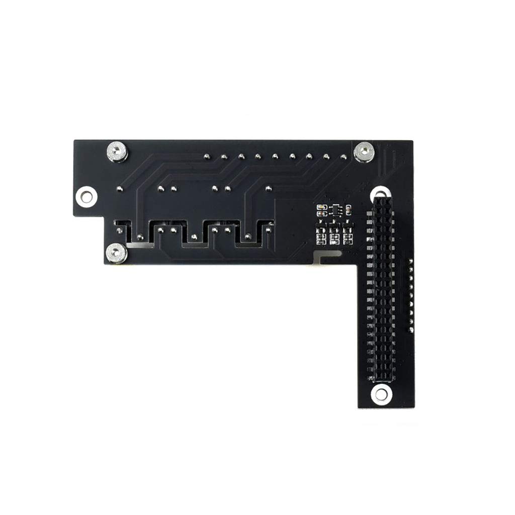 Coolwell Waveshare Quality 3-Ch(Channel) Relay Expansion Board Designed for Jetson Nano, Optocoupler Isolation Directly Pluggable Up to 2X Stackable