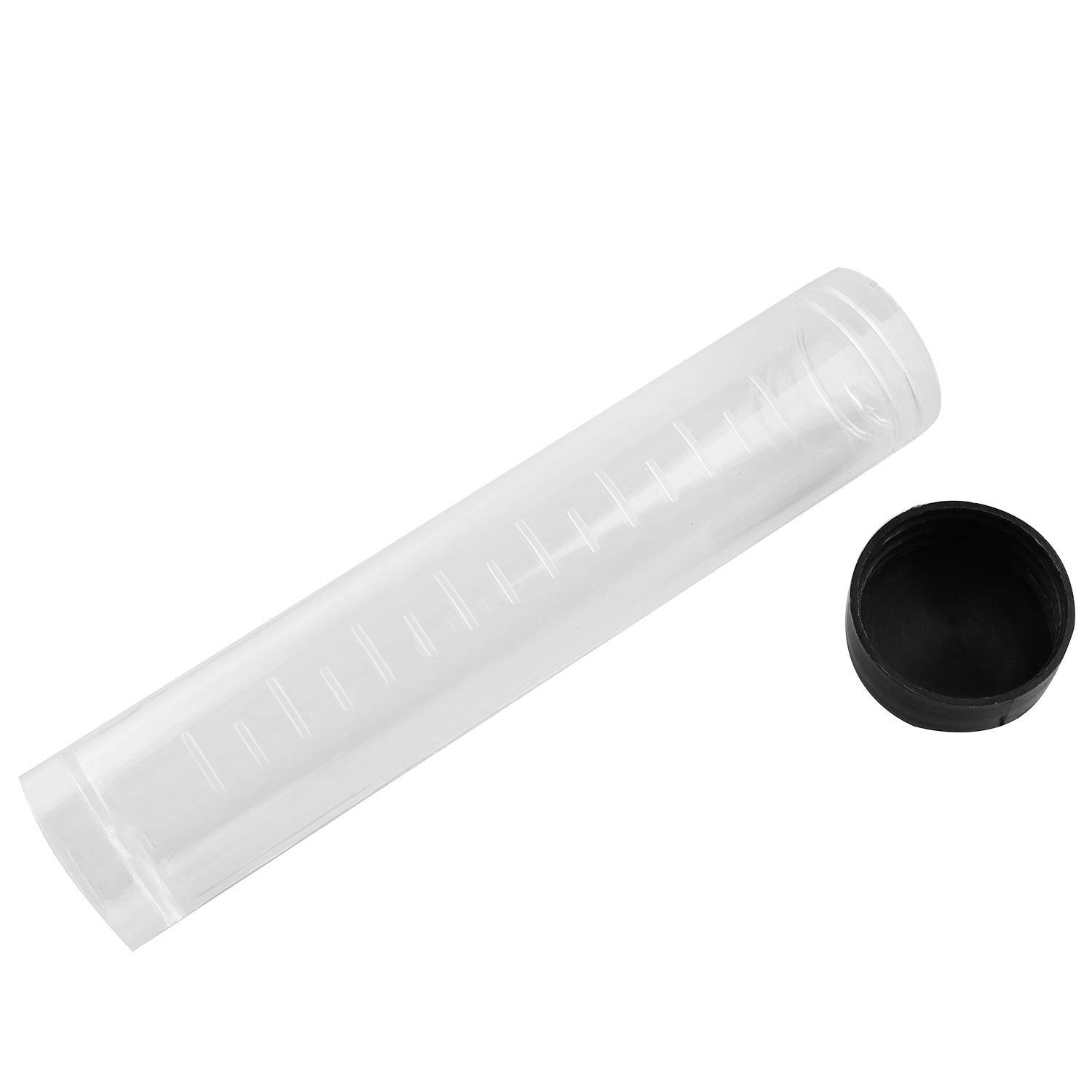 JCBIZ 14pcs Screw Mouth Flat Bottom Test Tube 20ml Rigid Plastic Test Tube Clear Tube Bead Containers Liquid Containers for Liquid, Beads, Pins, Coins and Small Buttons, etc