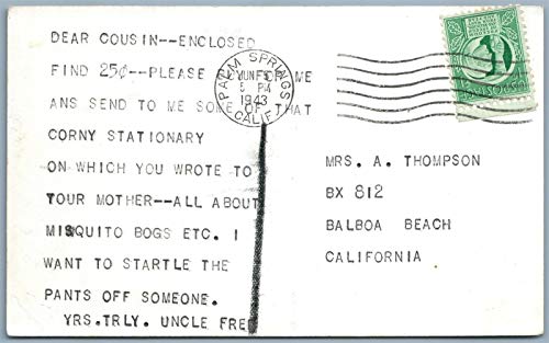 INDIAN TRADING POST INDIANOYA PALM SPRING CA 1943 VINTAGE REAL PHOTO PC RPPC