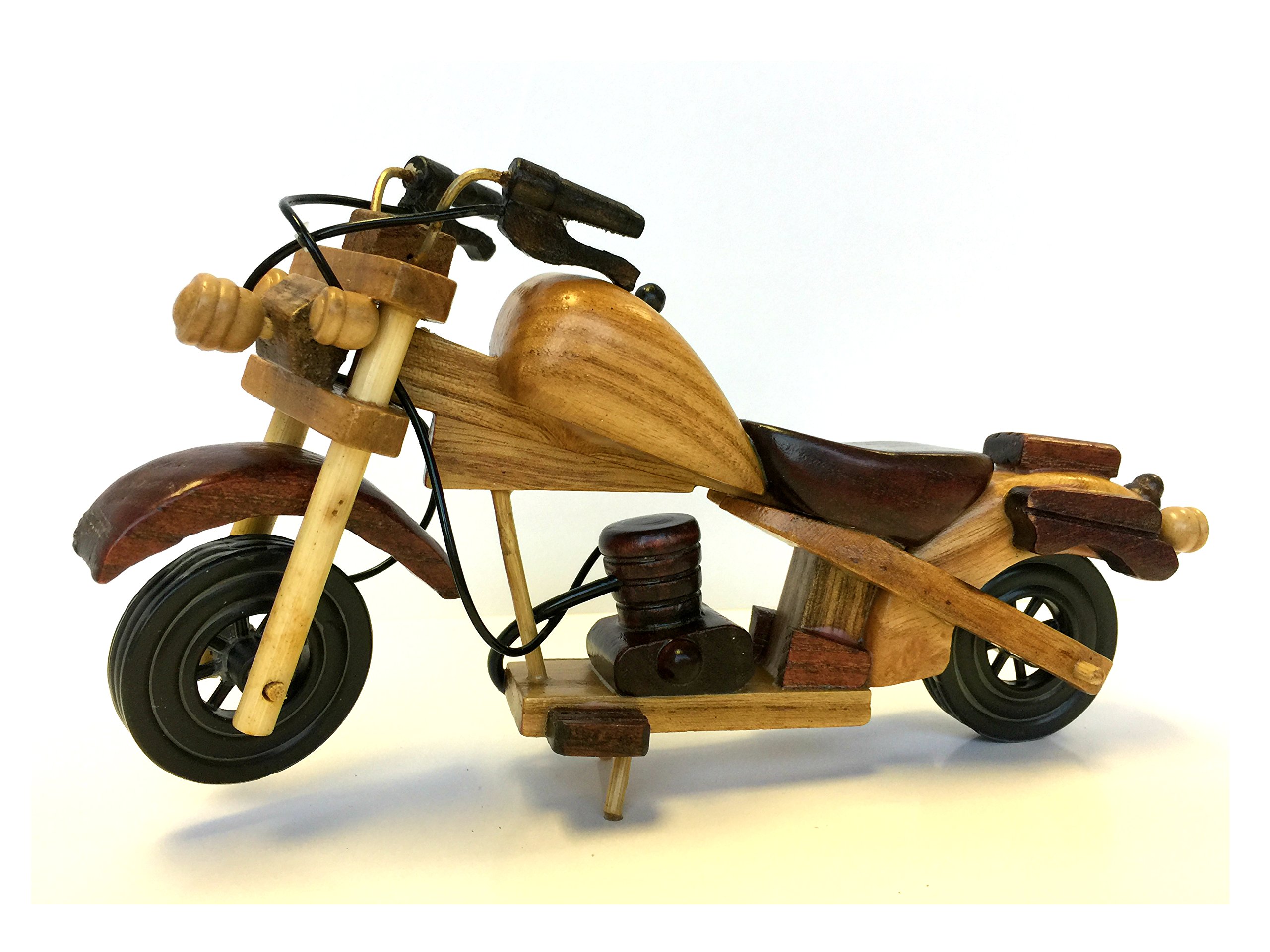 AbcVariety Handmade Wooden Harley Davidson Vintage Cruiser Motorcycle Decoration Model (D)