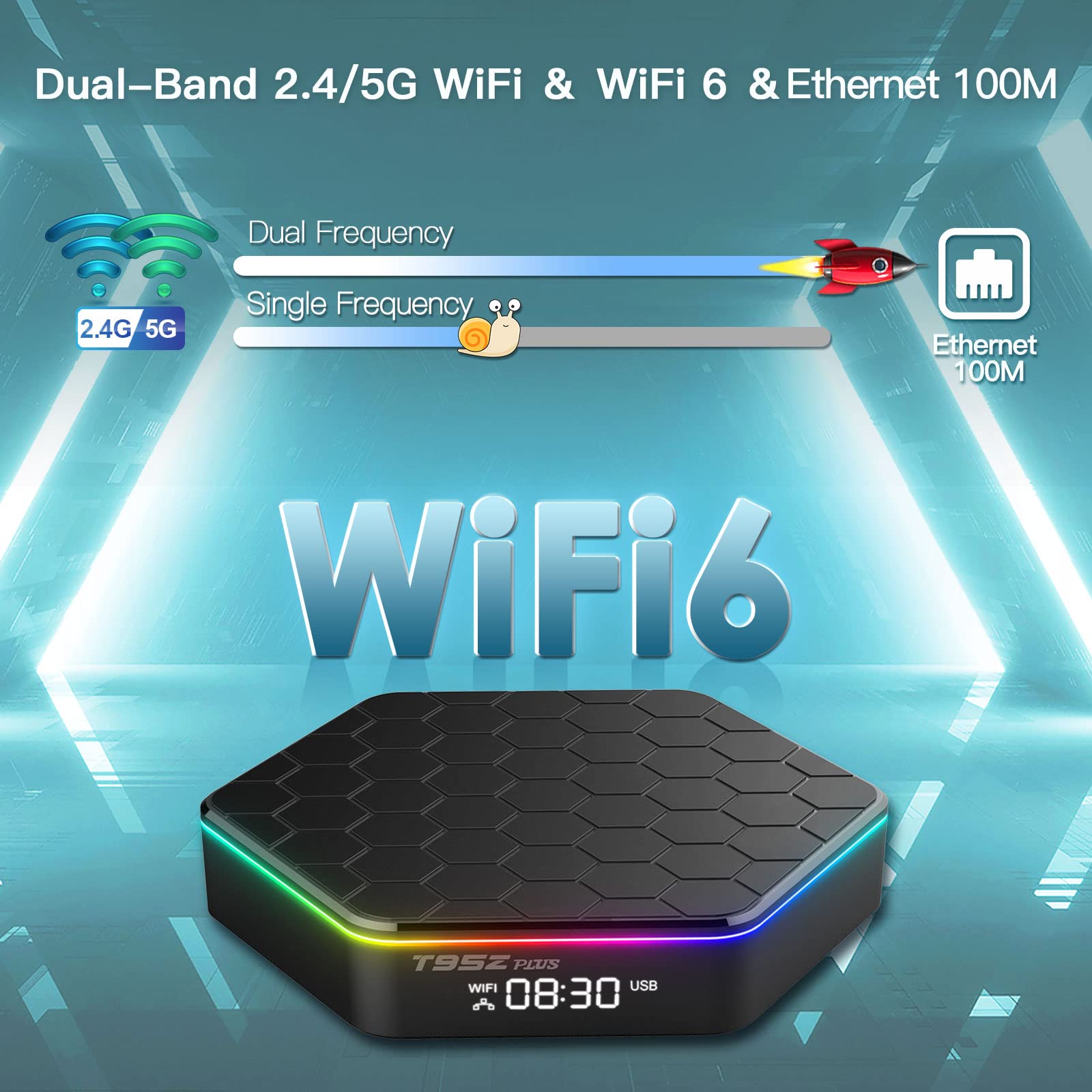 EASYTONE Android TV Box 12.0,TV Box Android 4GB 32GB with H618 Chipest,WiFi6 BT5.0 6K TV Box 2.4/5G WiFi Ethernet Smart TV Box Android with Mini Wireless Keyboard