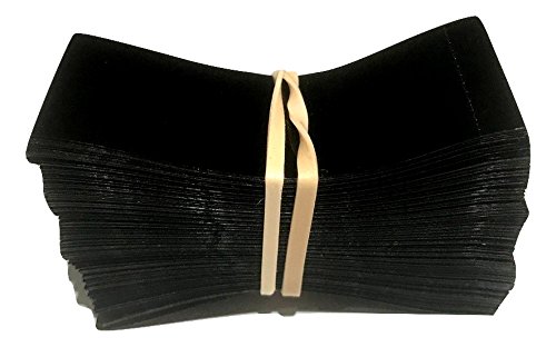 66 x 25 mm BLACK Perforated Shrink Band for Growler Bottles, Pharmaceutical Bottles, Gallon Jugs, Honey Bottles, and More. Fits 1 1/4" to 1 1/2" Diameter - Pack of 250
