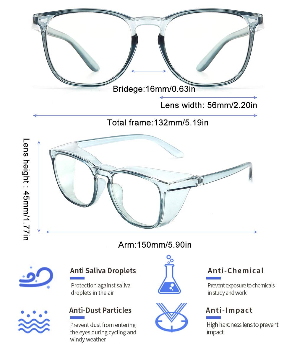 Dollger Safety Glasses Anti Fog Protective Goggles Eye Protection Glasses Safety Goggles