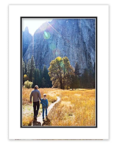 5x7 Mat for 4x6 Photo - Precut White on Black Double Mat Picture Matboard for Frames Measuring 5 x 7 Inches - Bevel Cut Matte to Display Art Measuring 4 x 6 Inches - Acid Free ONE MAT