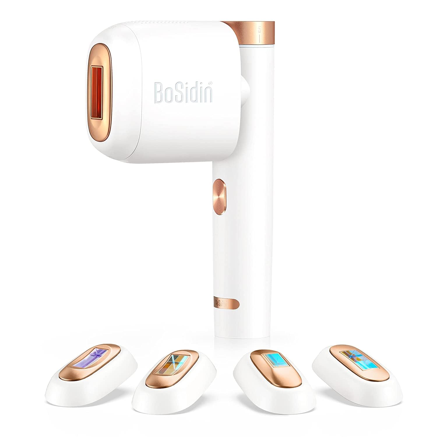 BoSidin Pro Permanent Hair Removal Device, Precision for Facial Peach Fuzz, Underarms, Bikini Line and Legs (White)