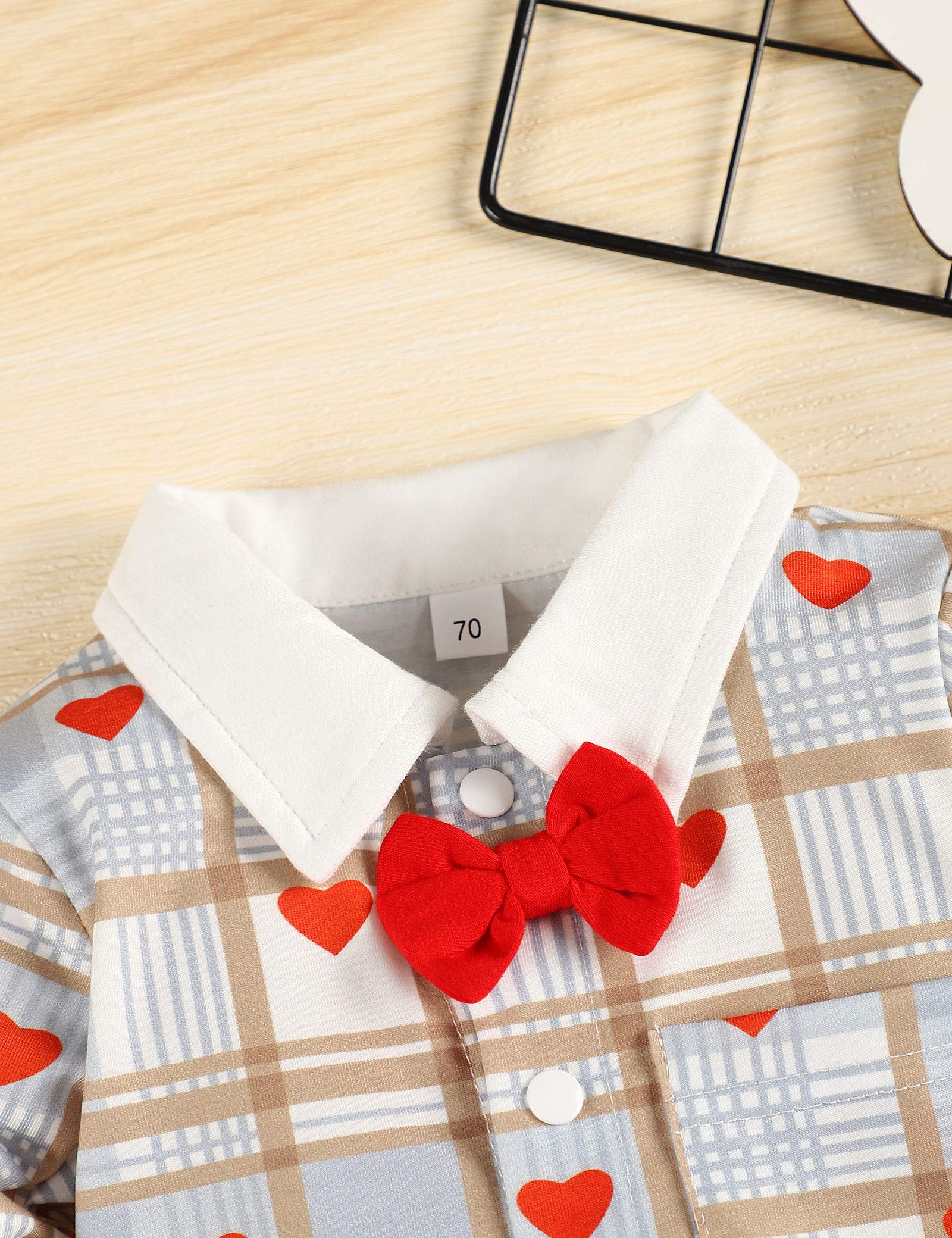 bilison Baby Boy Valentines Day Outfit Gentleman Bowtie Tuxedo Suit One Piece Romper Jumpsuit Overall Clothes Set