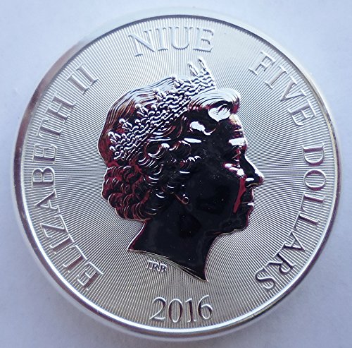 2016 No Mint Mark New Zealand Silver $5 Niue Hawksbill Turtle Coin (BU) $5 Seller Brilliant Uncirculated