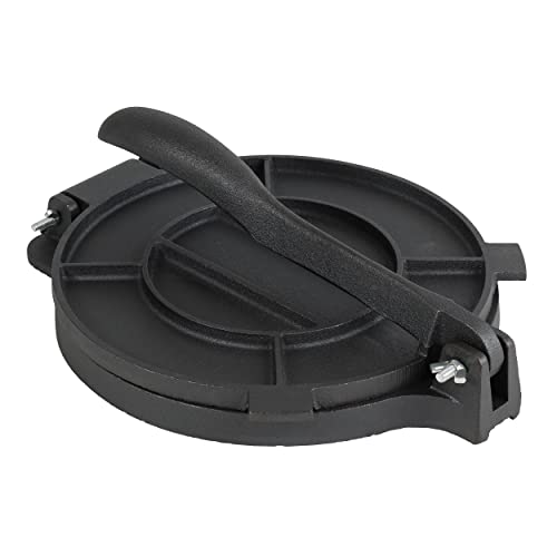 7Penn Cast Iron Tortilla Press 8in - Corn Tortilla Press Roti Maker Flour Tortillas Presser with 100 Cooking Sheets