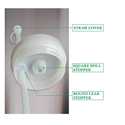 6pcs Spill Proof Stopper, Compatible with Stanley Cup 1.0 40oz/ 30oz, Tumbler Accessories, Including 2 Straw Cover Cap, 2 Square Spill Stopper and 2 Round Leak Stopper