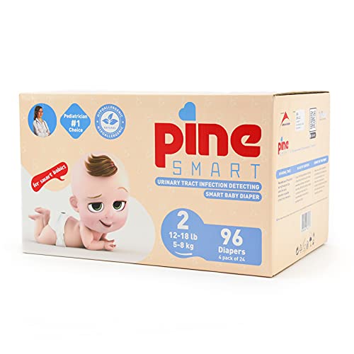 Smart Baby Diapers - Urinary Tract Infection Detection - Hypoallergenic - Paraben Free - Dye Free (Size 2, 96 Count)
