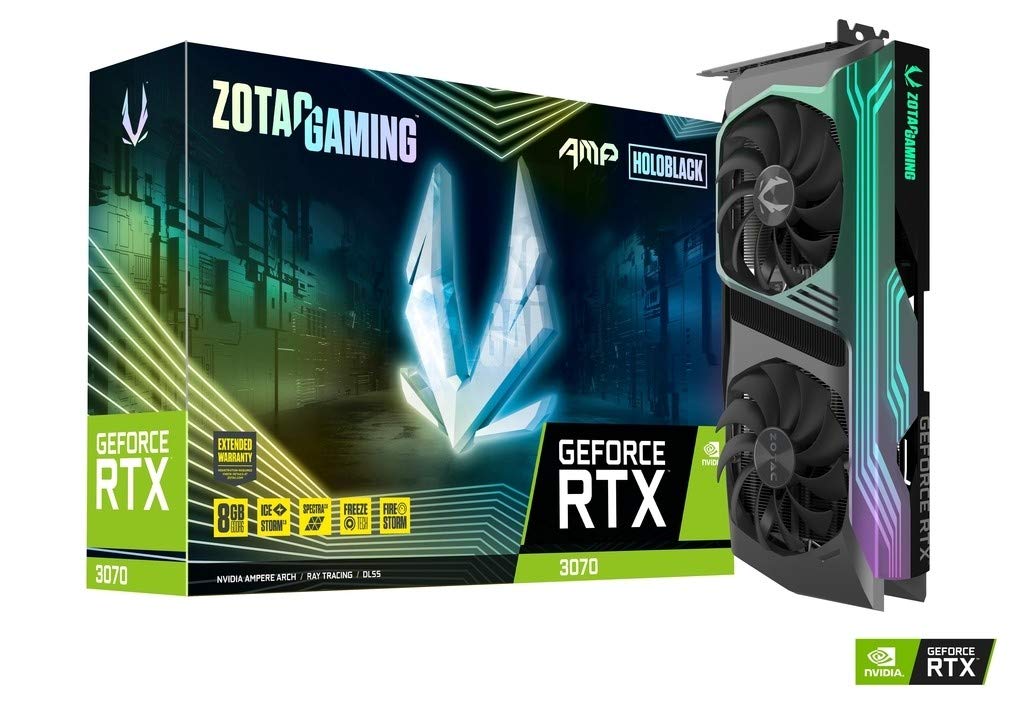 ZOTAC GAMING GeForce RTX 3070 AMP Holo 8GB GDDR6 256-bit 14 Gbps PCIE 4.0 Gaming Graphics Card
