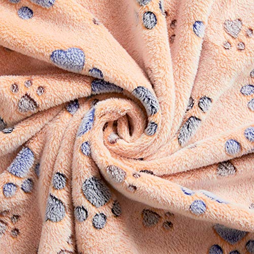 Allisandro Luxurious Dog Blanket, 350 GSM Super Fuzzy Microplush Fleece Pet Blankets for Small Medium Large Dogs and Cats, Brown, 40 x 32 Inches