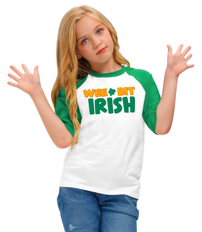 Toddler Boys St. Patrick's Day Funny We Bit Irish Raglan Sleeve Tee Irish Cute Shirt for Toddler Girls 1-2 Years 2XS