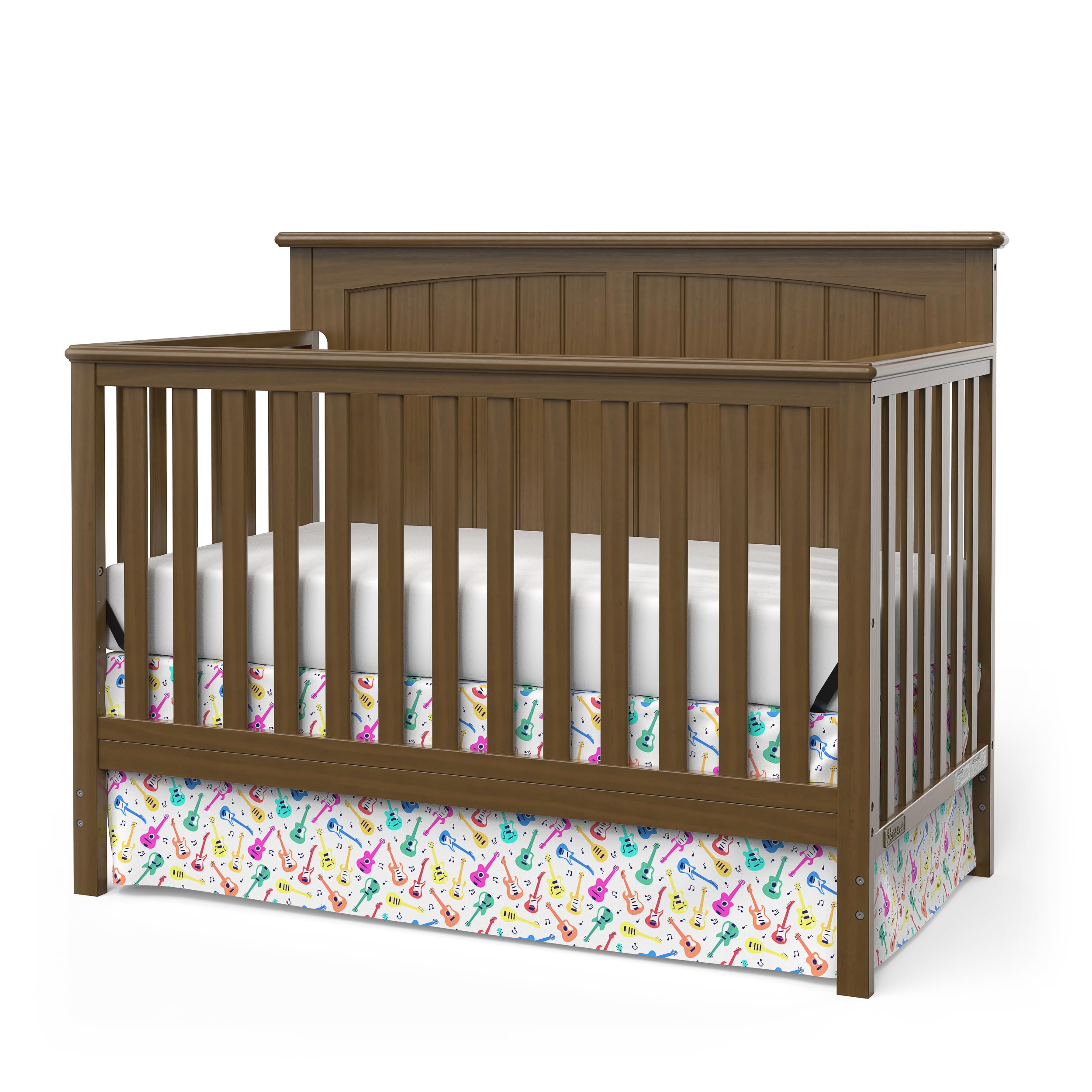 Child Craft Sheldon 4-in-1 Convertible Crib, Baby Crib Converts to Day Bed, Toddler Bed and Full Size Bed, 3 Adjustable Mattress Positions, Non-Toxic, Baby Safe Finish (Cocoa Bean Brown)