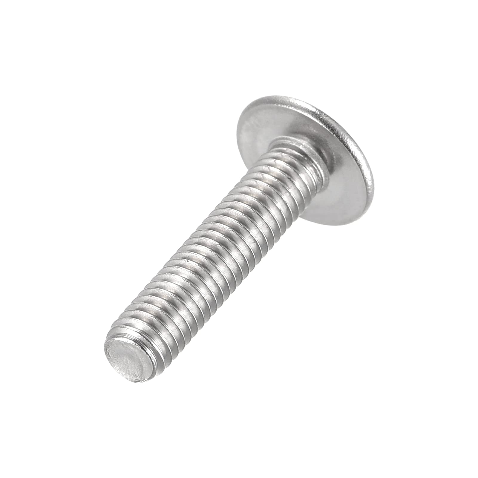uxcell Flanged Button Head Socket Cap Screws, M5*22mm Hex Socket Drive Screw, 304 Stainless Steel Fasteners Bolts, Fully Threaded Machine Screw 50Pcs
