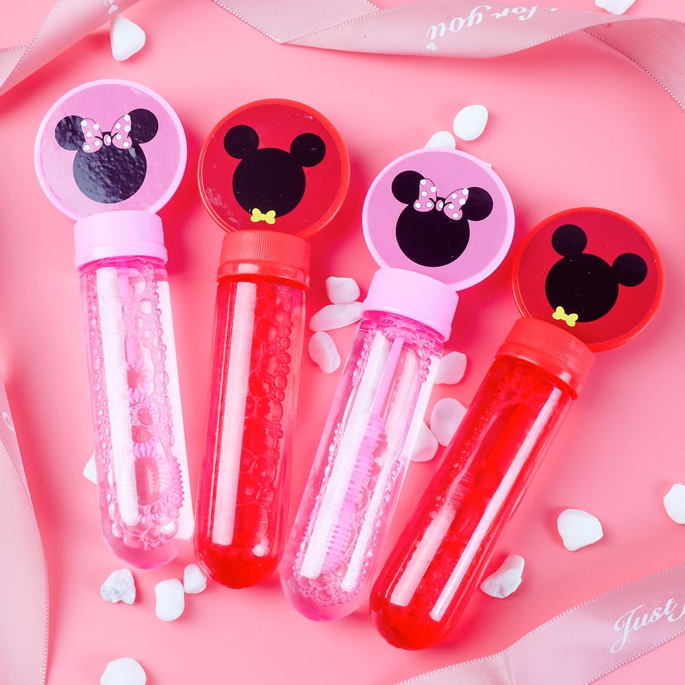 24Pcs Mickey and Minnie Bubble Wands for Mouse Theme Birthday Party Favors Kids Bubbles Party Supplies