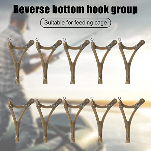 10pcs Carp Fishing Anti Tangle System for Feeder Cage Carp Rigs Tool Side Bends Swivel Fish Tackle Accessories