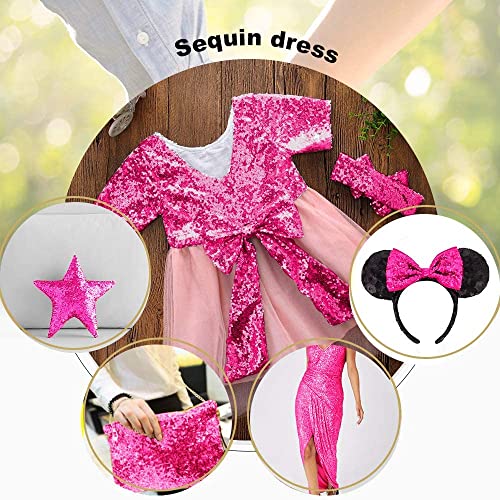 Sequin Fabric by The Yard Fuchsia Sequin Material for Sewing Little Mermaid Fabric Flip Sequins Fabric Hot Pink Payette Sequin Fabric Sequin Fabric Backdrop (1 Yard, Fuchsia)