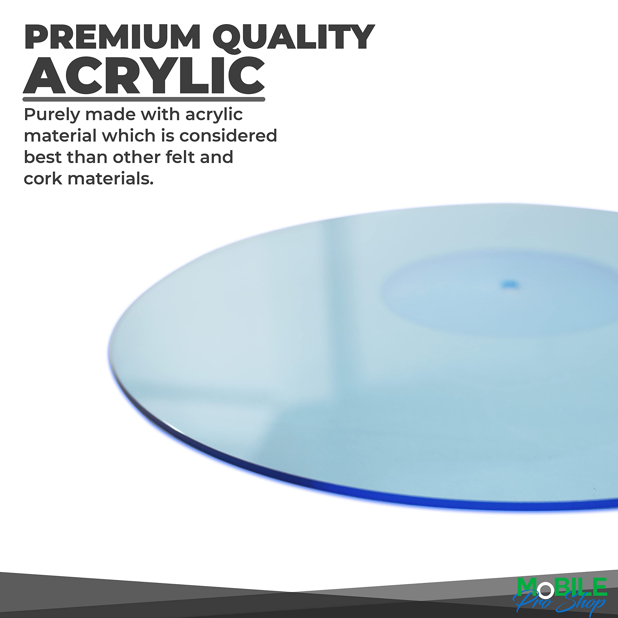 Acrylic Turntable Mat-Platter Vinyl Slipmat for 12 Inches LP Players-Reduced Noise & Improves Sound Quality & Provides Tighter Bass-Anti Static Record Player Mat.