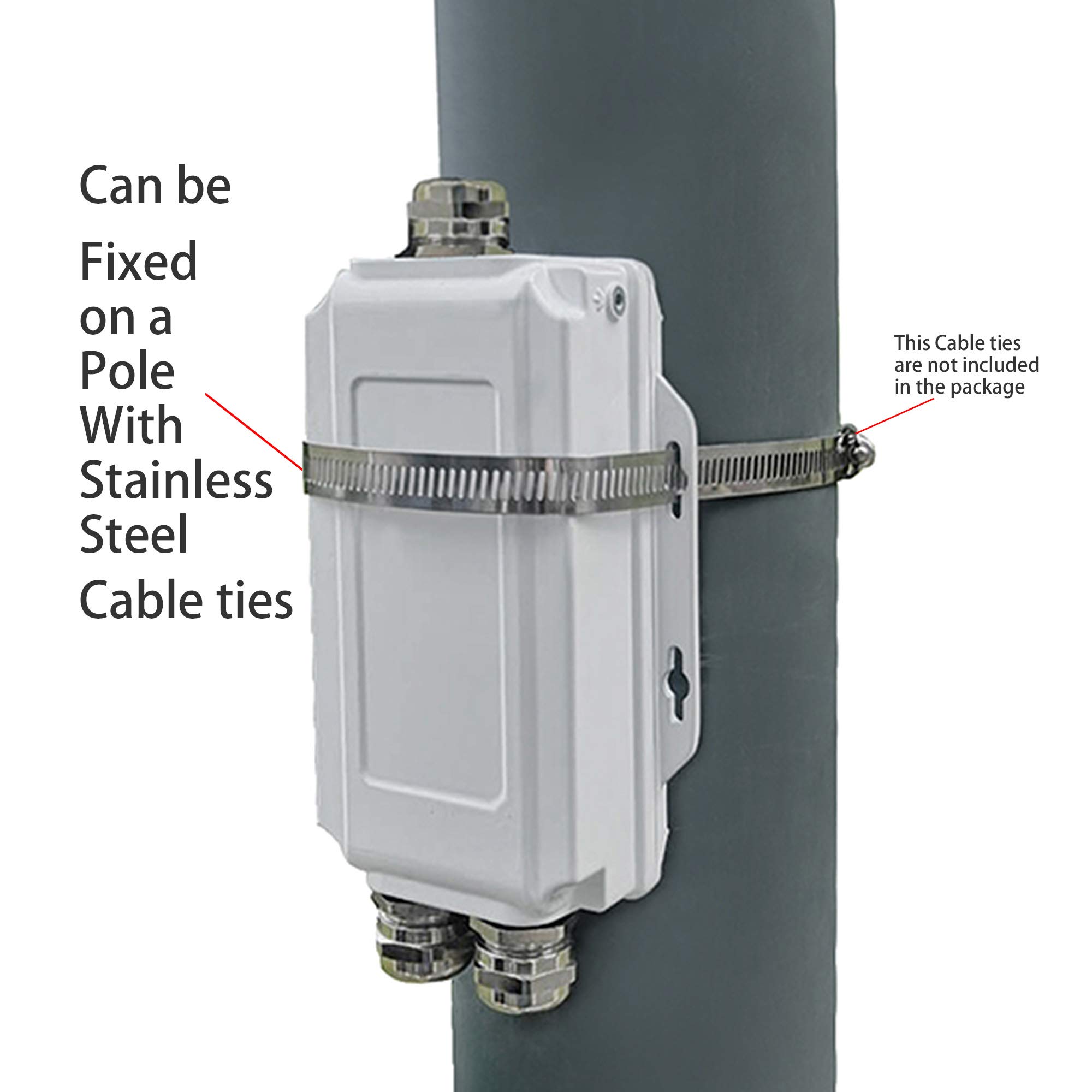 PROCET Gigabit PoE Injector Outdoor PoE Power Injector Adapter 30W IEEE802.3AT, 6KV Surge Protection, Aluminum IP67 Waterproof, Wide Temp -40℉ to 149℉ for IP Cameras, Wireless APs, Base Station