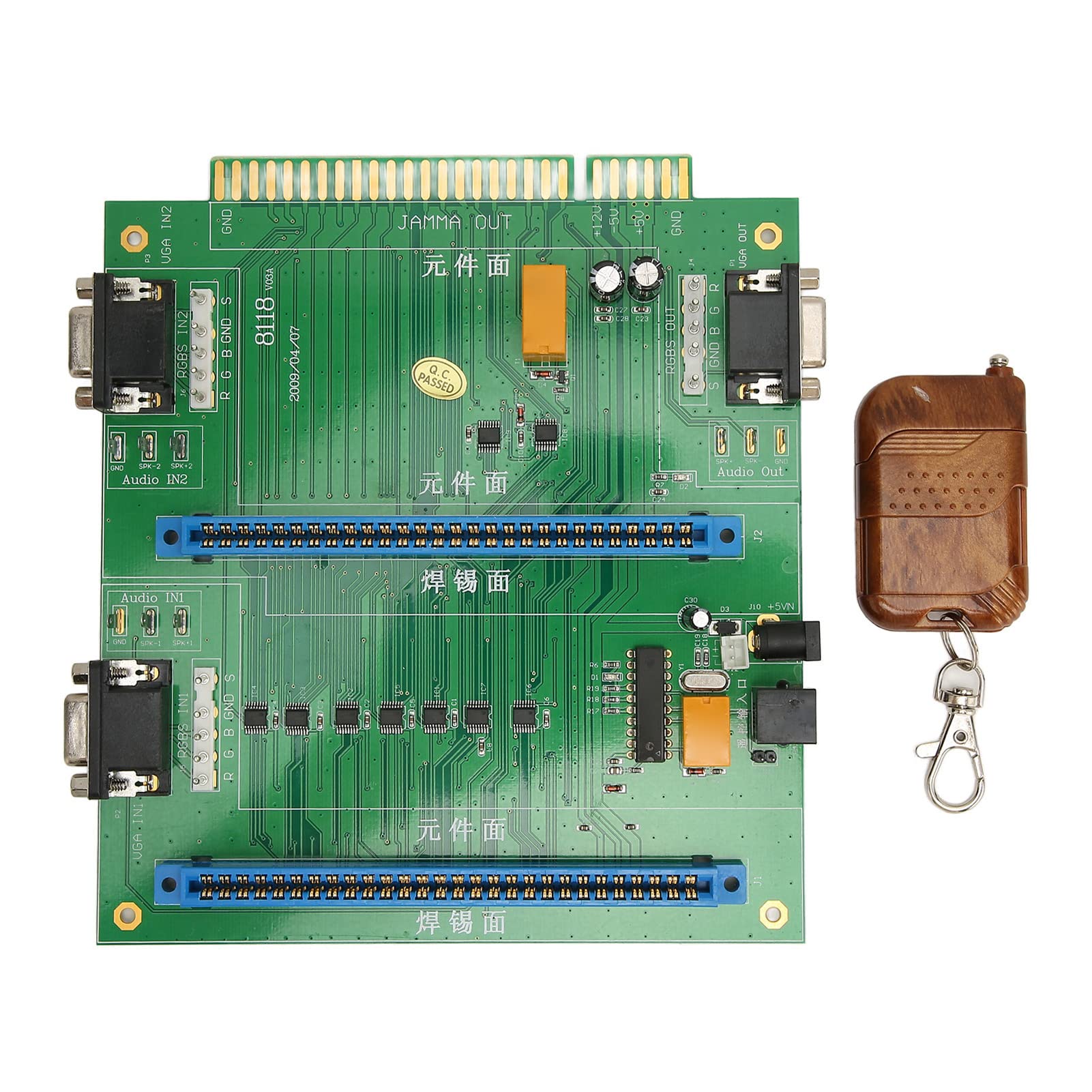 2 in 1 Switch Multi for JAMMA,JAMMA PC Board 2 Slots,Easy to Install,Multi for JAMMA, 2 in 1 Switch with Remote Control for Games