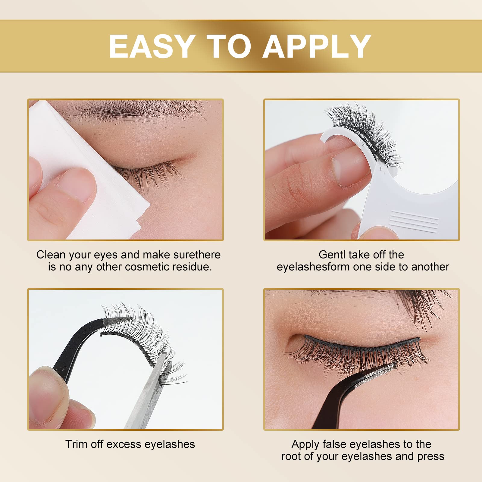 6 Pairs Reusable Self Adhesive Eyelashes No Glue or Eyeliner Needed Waterproof Natural Look False Lashes Extension Stable Stick on Eyelashes False Eyelashes Gift for Women Girls, 3 Style