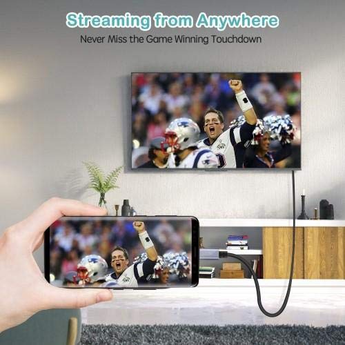 BoxWave Cable Compatible with Samsung Galaxy A10e - SmartDisplay Cable - USB Type-C to HDMI (6 ft), USB C/HDMI Cable - Jet Black