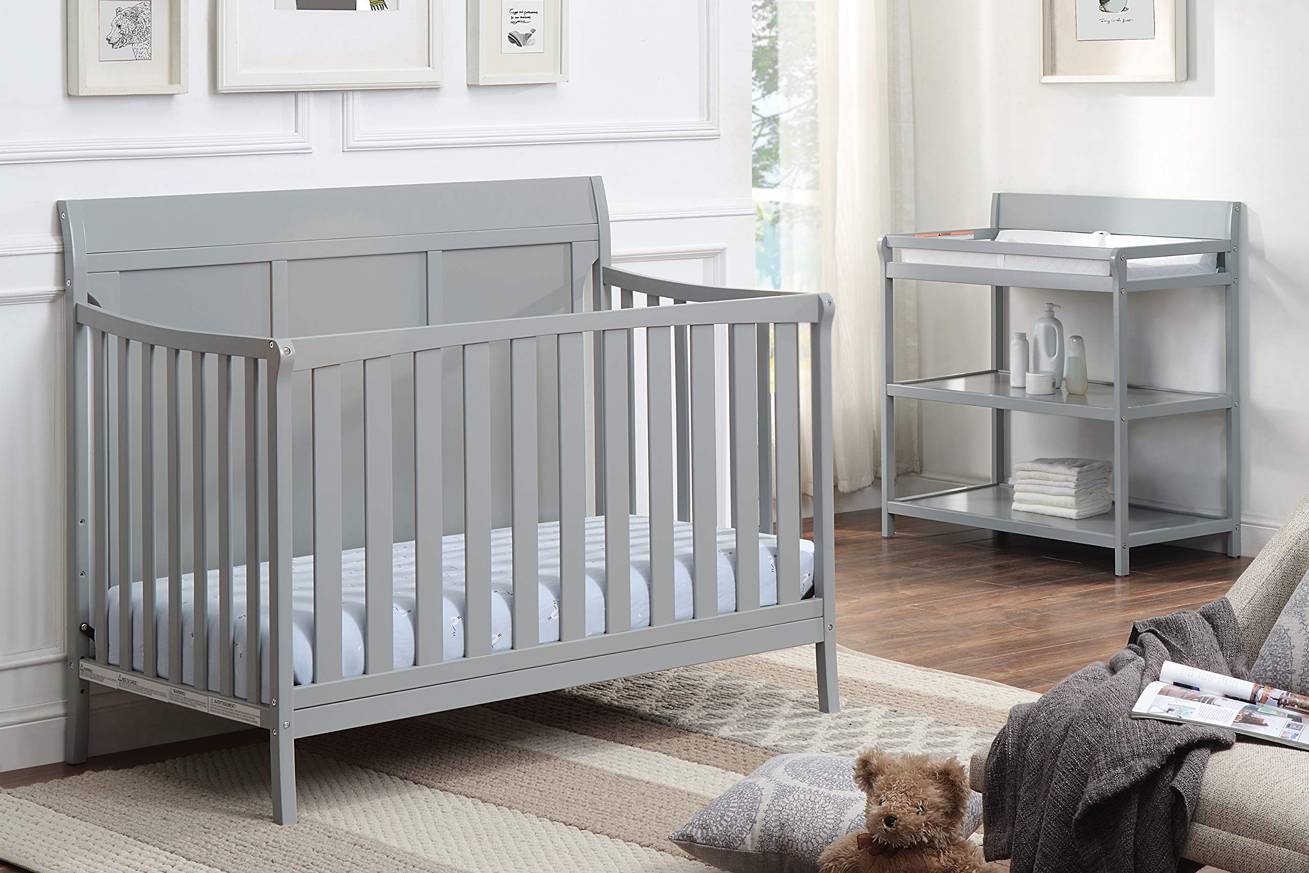Suite Bebe Shailee 4-in-1 Convertible Crib Grey