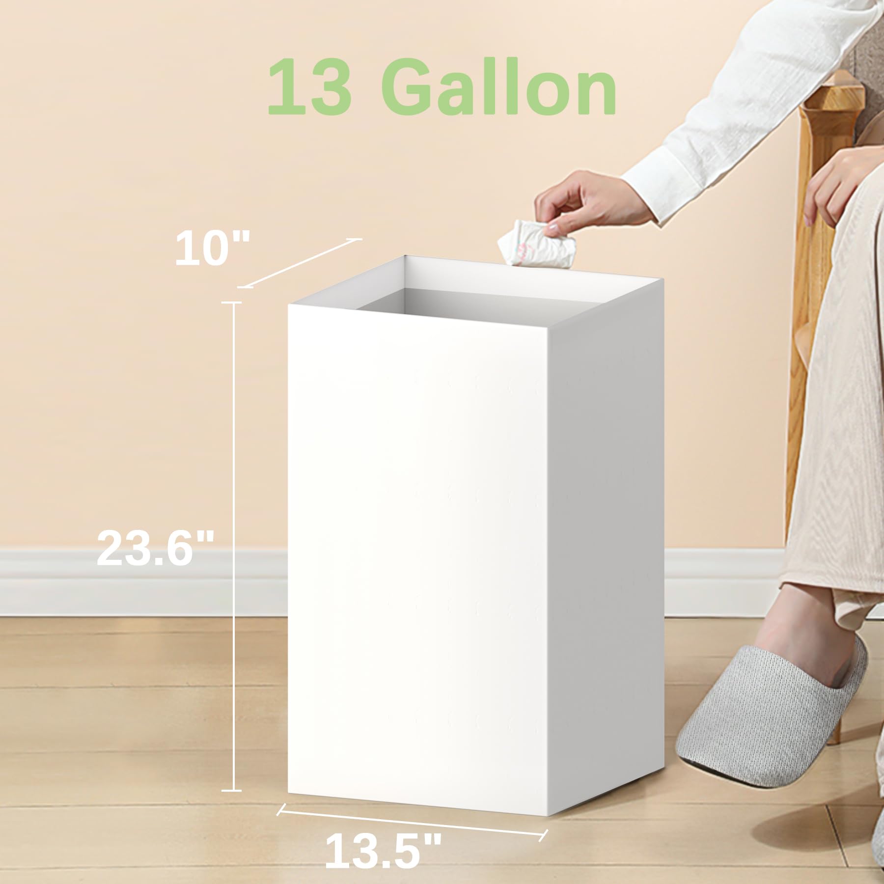 13 Gallon Disposable Trash Cans, 4 Pack, Reusable Portable Garbage Can, Disposable Trash Cans for Parties, Pop Up Trash Cans for Parties, Suitable for Parties, Weddings, Birthdays, Picnics, Trips