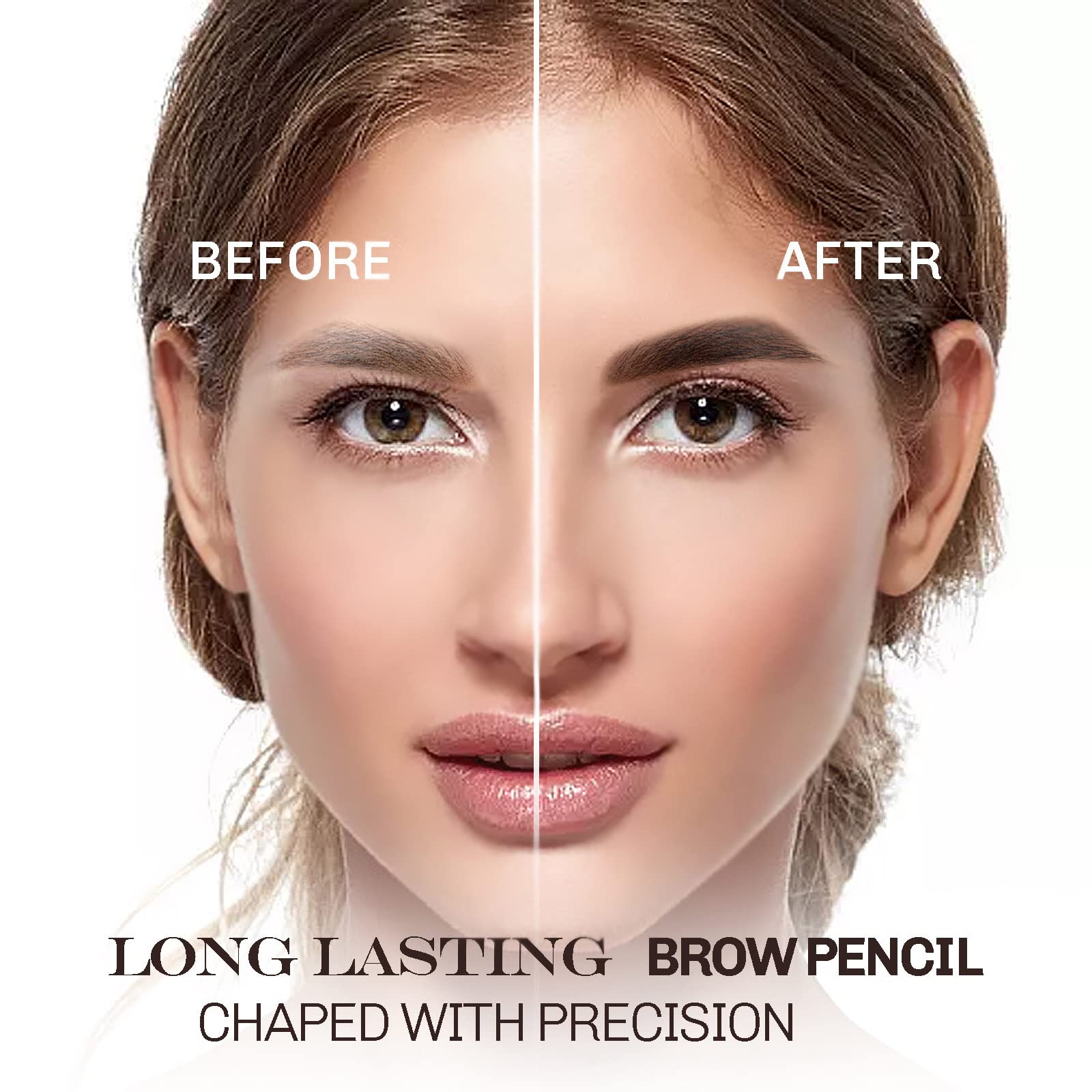 SUMEITANG 12 Pcs Dark Brown Eyebrow Pencil Eyeliner Makeup,Soft Textured,Easy to Color,Waterproof,Long Lasting Eyebrow Tint Pen for Fills in Sparse Areas and Gaps Create a Natural Eye Brow