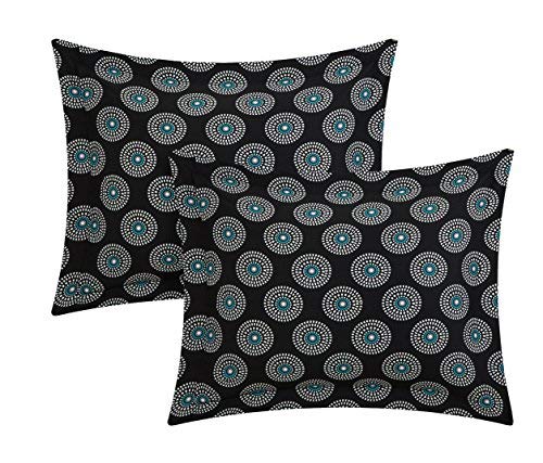 Chic Home Mornington Large Scale Contempo Bohemian Reversible Printed with Embroidered Details. King Bed in a Bag Comforter Set, Black